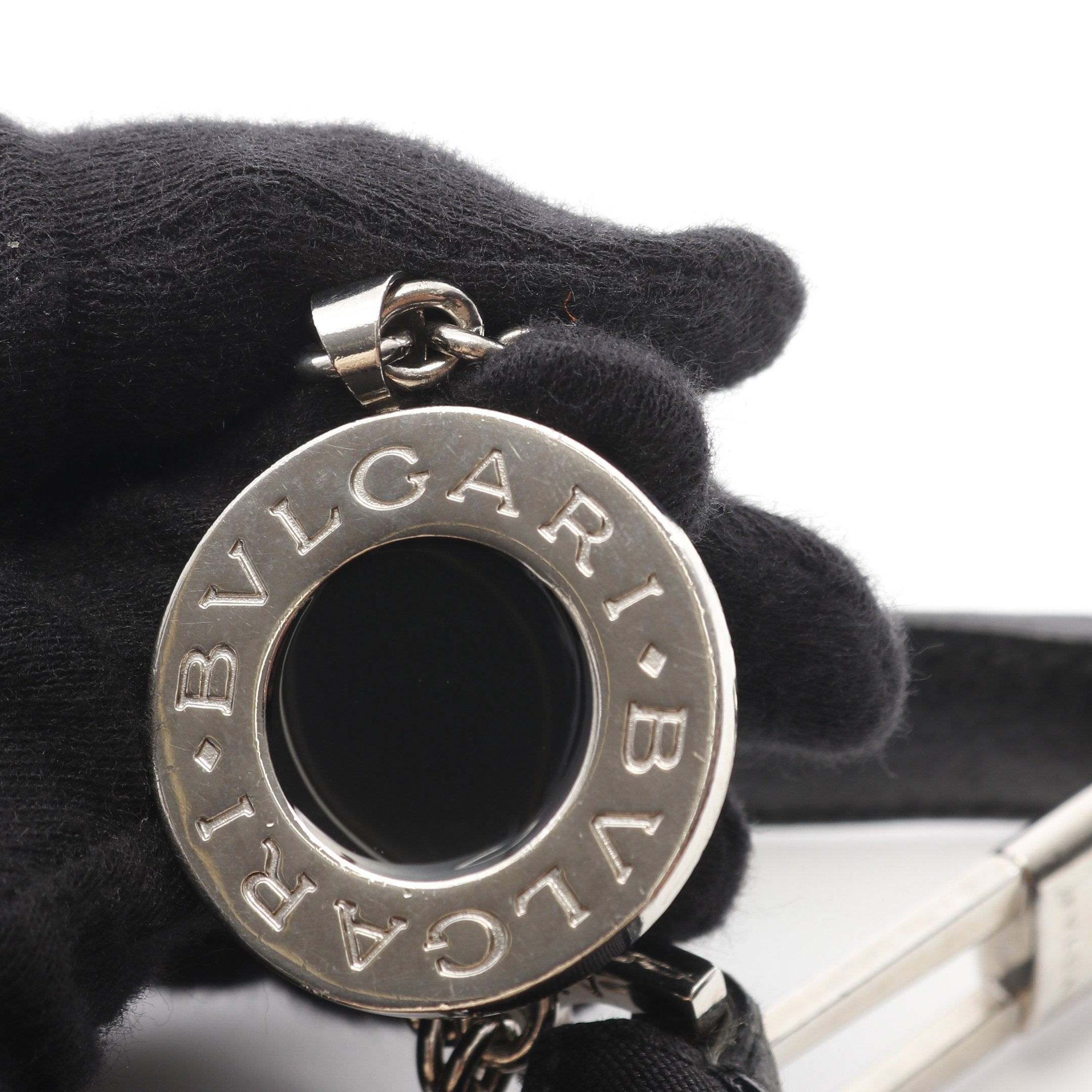 ロゴマニア ワンショルダーバッグ キャンバス レザー ブラック