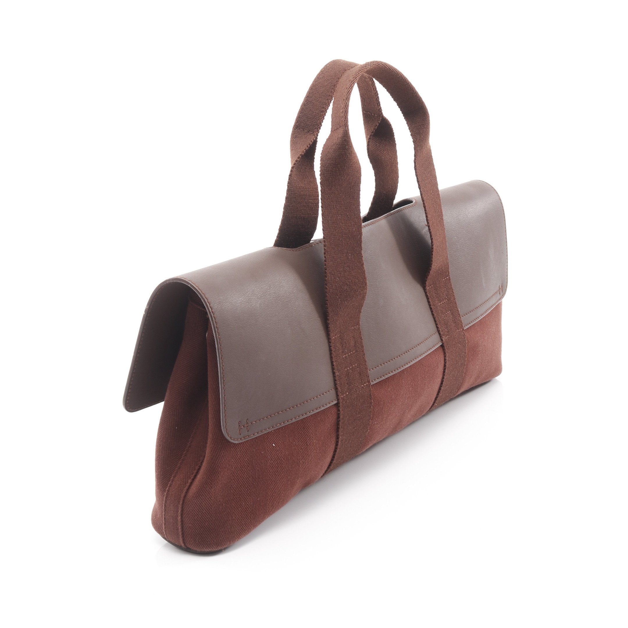 ヴァルパライソ ロングMM ハンドバッグ トワルシェブロン ブラウン