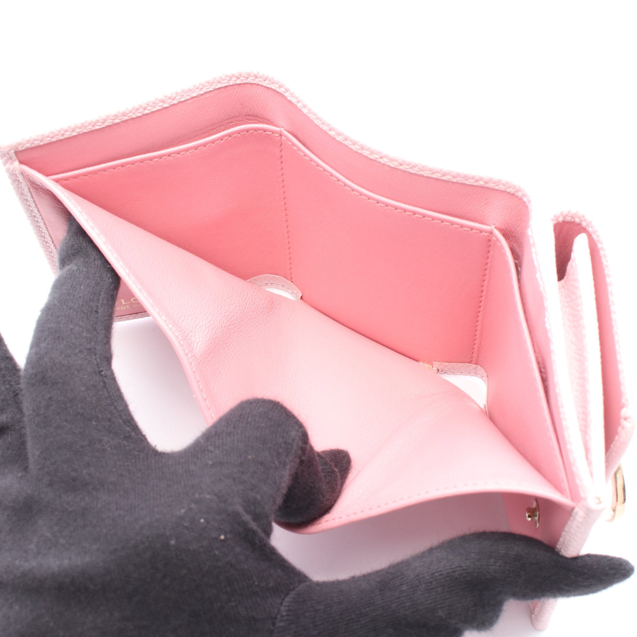 ブルガリブルガリ クリップ 三つ折り財布 レザー ピンク ブルガリ – RECLO