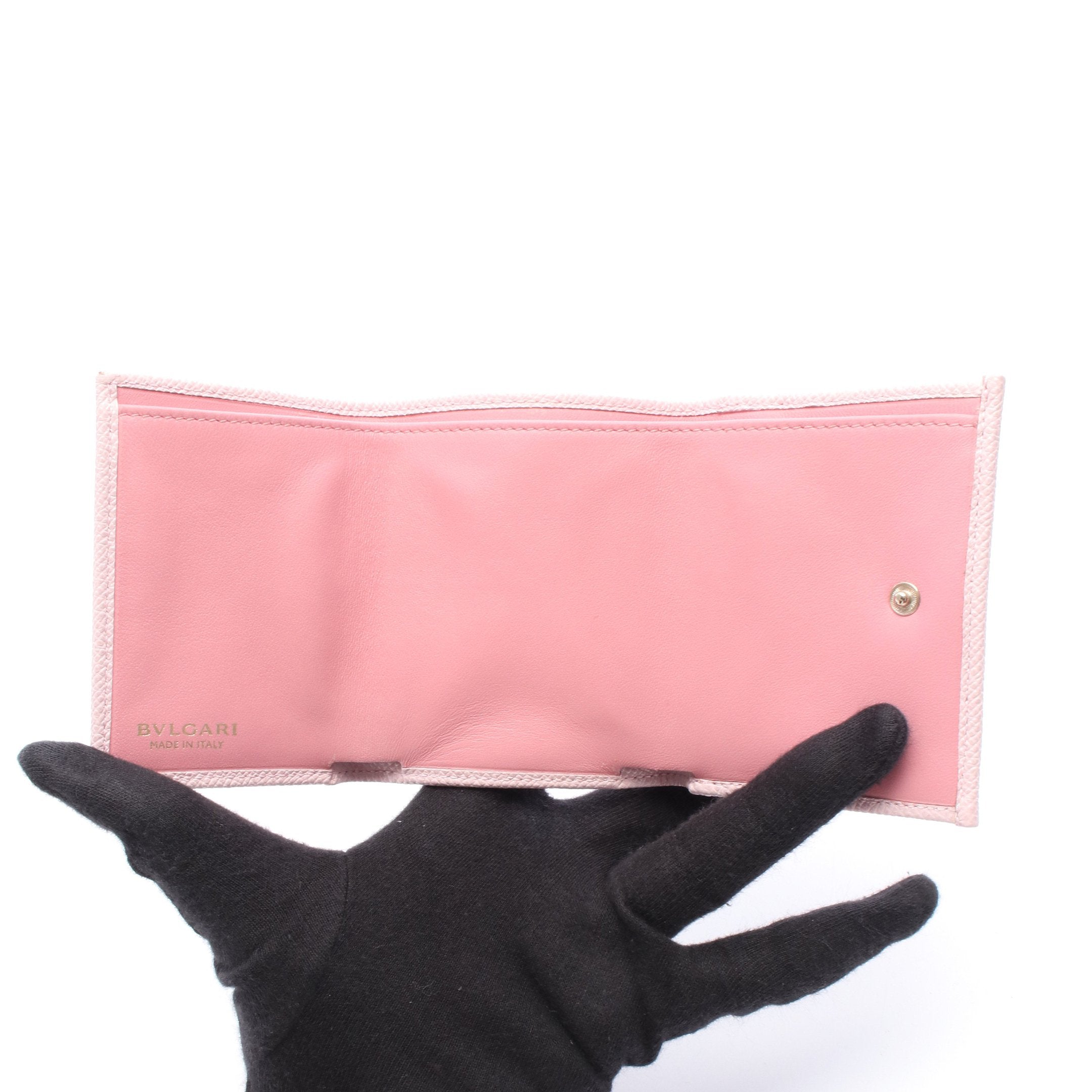 ブルガリ BVLGARI ブルガリブルガリ クリップ 三つ折り財布 財布 レザー レディース ピンク系 【中古】 ブルガリブルガリ クリップ 三つ折り財布 レザー ピンク ブルガリ – RECLO