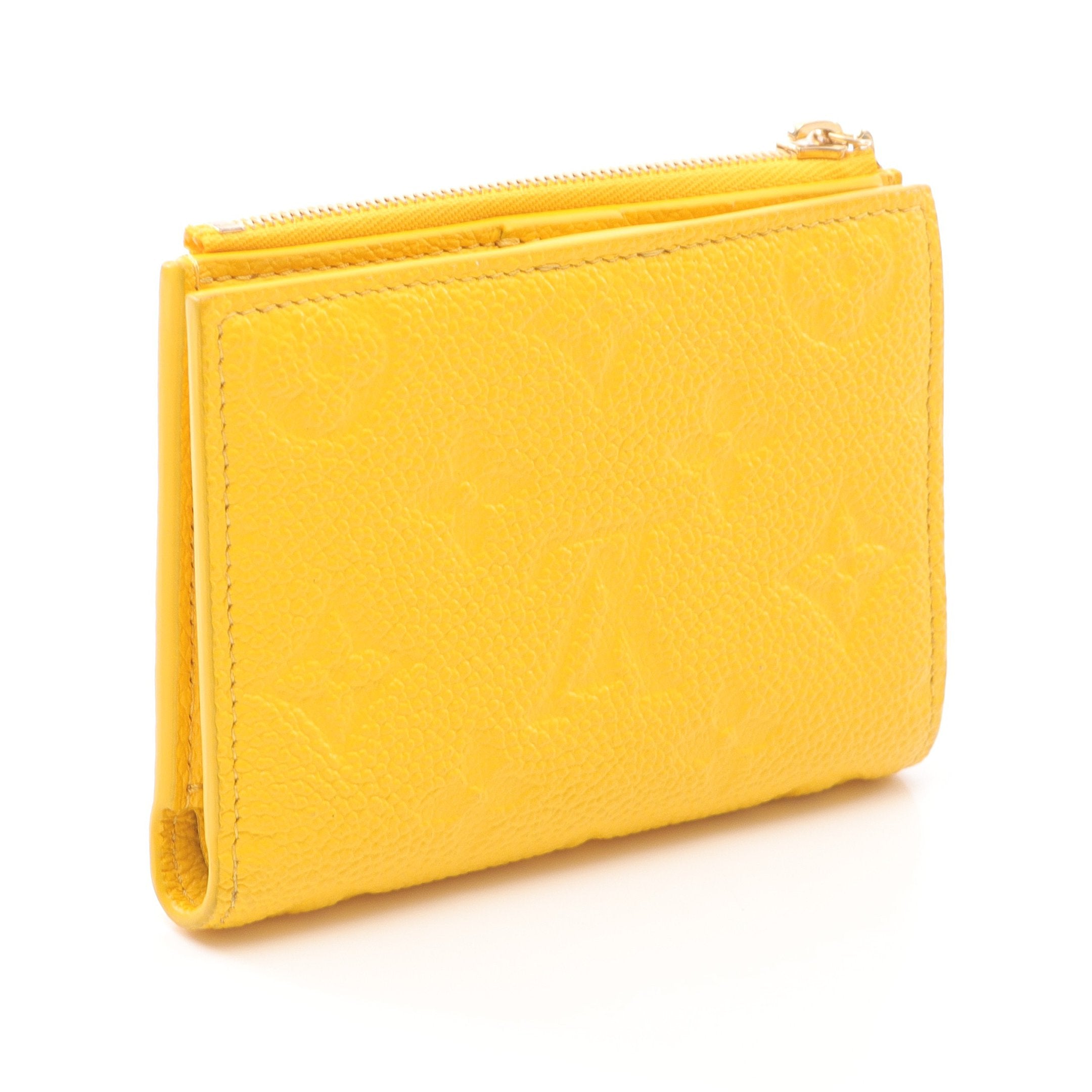 ルイ・ヴィトン LOUIS VUITTON ポルトフォイユ リサ モノグラムアンプラント ギンコイエロー 二つ折り財布 財布 レザー レディース イエロー系 M13579 【中古】 ポルトフォイユ リサ モノグラムアンプラント ギンコイエロー 二つ折り