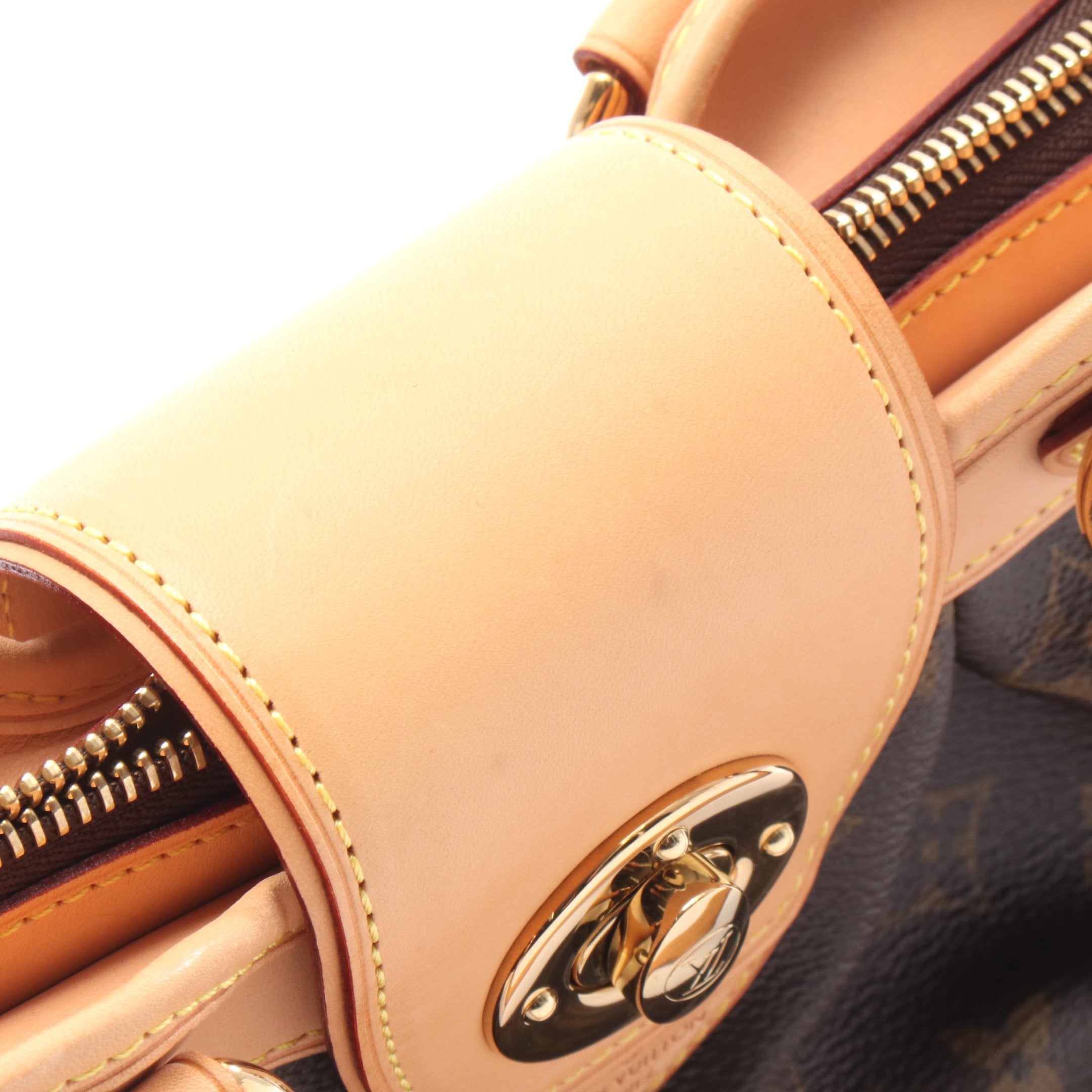 ボエシMM モノグラム ショルダーバッグ PVC レザー ブラウン ルイ