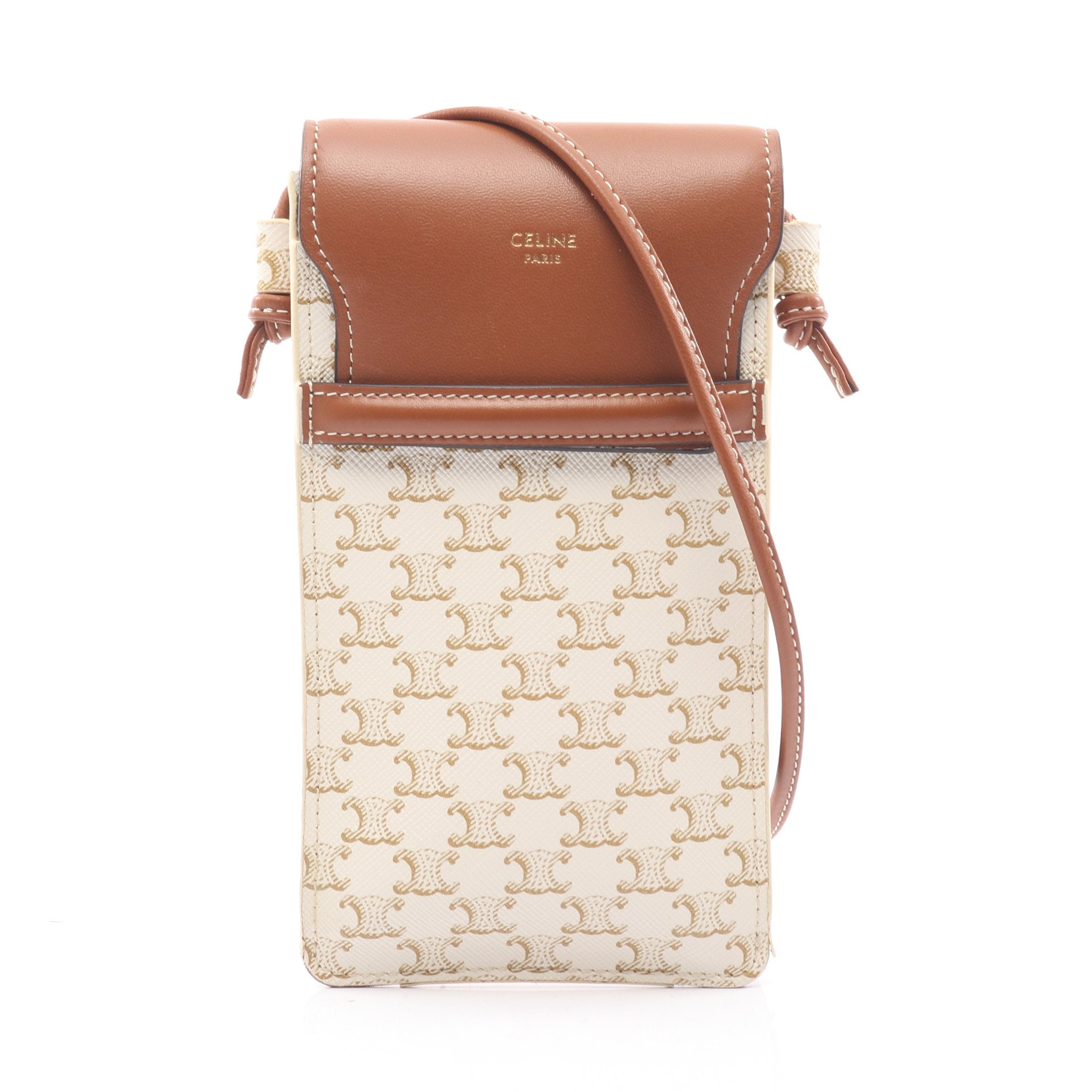 フォンポーチ トリオンフ ショルダーバッグ PVC レザー アイボリー