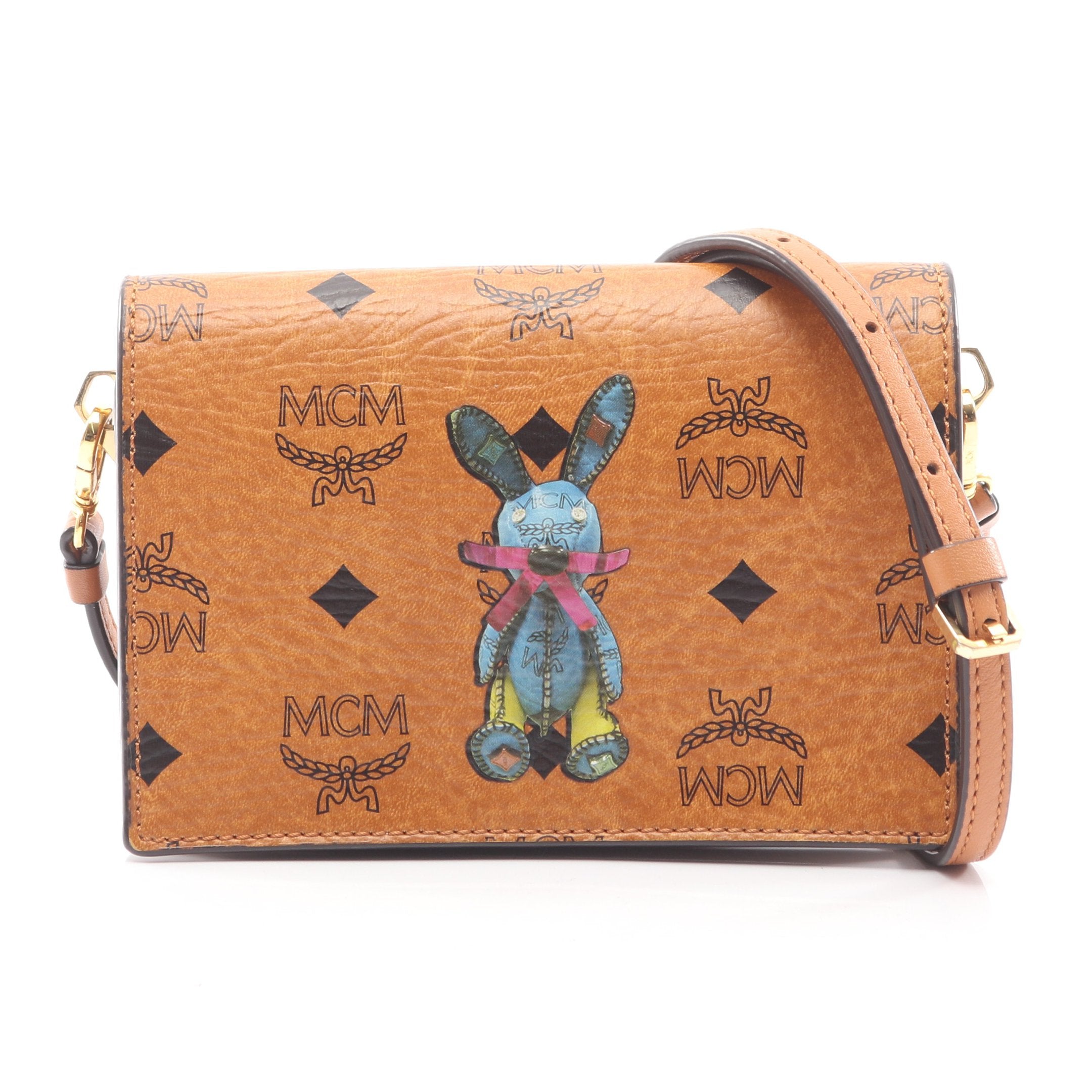 ラビット ヴィセトス ショルダーバッグ PVC レザー ライトブラウン