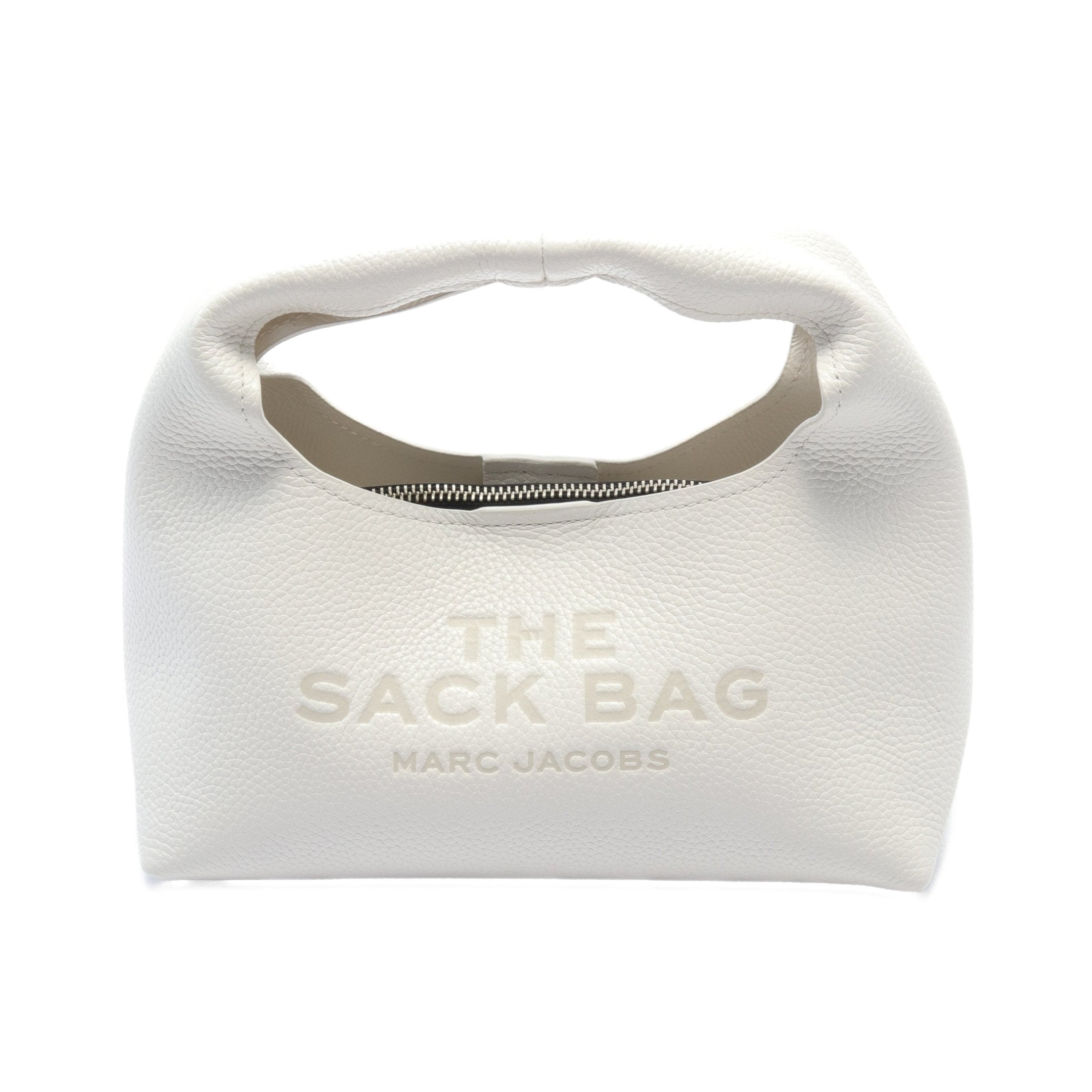 THE LEATHER SACK BAG MINI ザ レザー サック バッグ ミニ ハンドバッグ レザー ホワイト マークジェイコブス ...